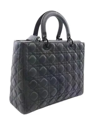 Dior Lady Cannage Tote Bag - Black