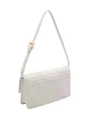 Fendi Baguette Embossed Shoulder Bag - Neutrals