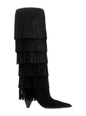 Michael Kors Jayla Fringed Boots - Black