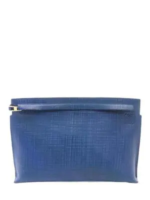 Loewe 2000s Anagram T Pouch Clutch Bag - Blue