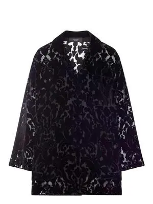 Gucci Devoré Velvet Floral Shirt - Black