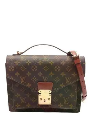 LOUIS VUITTON 1992 Monceau Monogram Handbag - Brown