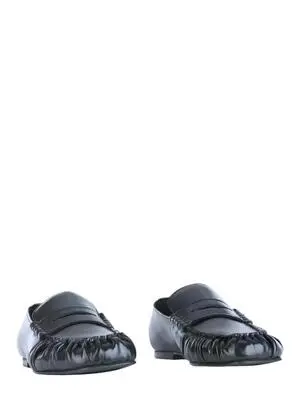 ALOHAS Aven Ruched Penny Loafers - Black