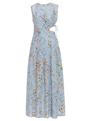 Agua Bendita Otono Navegante Midi Dress - Blue