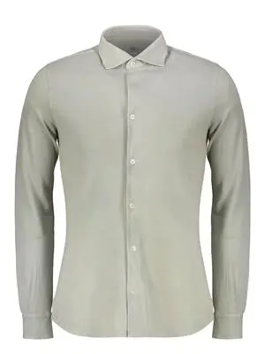 Fedeli Button-up Long-sleeve Shirt - Grey