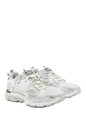 Off-White Be Right Back Logo-patch Panelled Sneakers - Grey