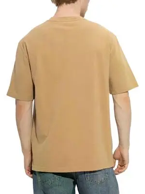 Emporio Armani Logo-embroidered T-shirt - Neutrals