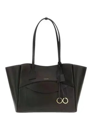 HIDESINS Logo-print Leather Tote Bag - Brown