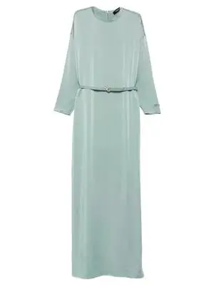 Fabiana Filippi Maxi Dress With Belt - Blue