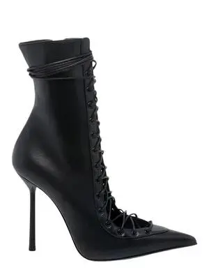LE SILLA Colette Lace-up Ankle Boots - Black
