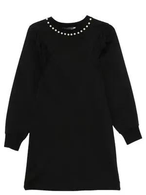 Moschino Faux Pearl-embellished Mini Dress - Black
