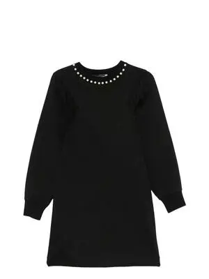 Moschino Embellished Crewneck Mini Dress - Black