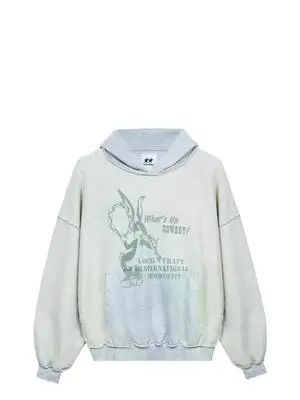 TWOJEYS Graphic-print Hoodie - Grey