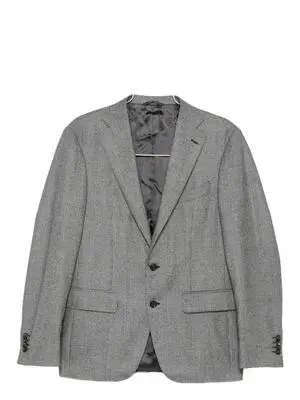 Canali Prince Of Wales Buttoned Suit - Grey