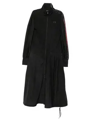 Y3 Logo-print Zip-fastening Midi Dress - Black