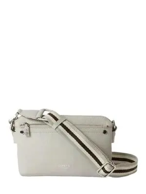 OSPREY Leather Cross Body Bag - Grey