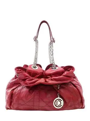 Dior 2000s Lutrant Chain Tote Bag - Red