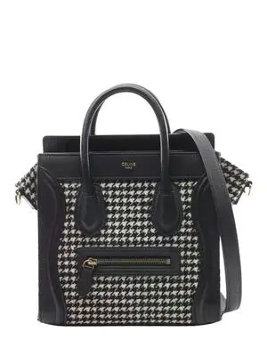 Celine Nano Luggage Two-way Handbag - Black