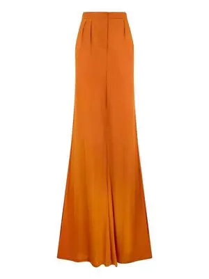 Alberta Ferretti High-waisted Flared Maxi Skirt - Orange
