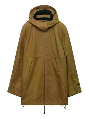 PRADA Prada Mélange Hopsack Wool Jacket With Detachable Hood