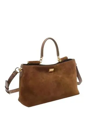 Dolce & Gabbana Vittoria Leather Handbag - Brown