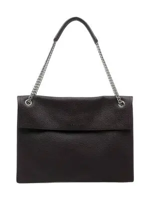 Orciani Venus Grained-leather Shoulder Bag - Brown
