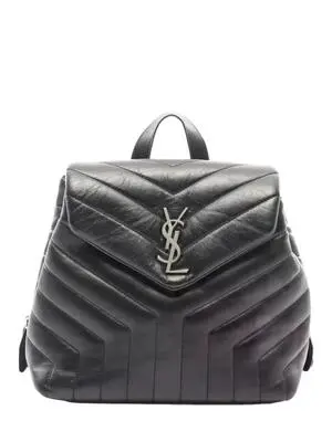 Saint Laurent Quilted Leather Backpack - Black