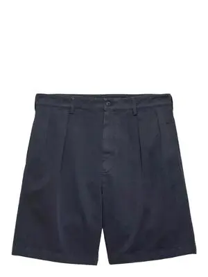 Prada Pleated Bermuda Shorts - Blue