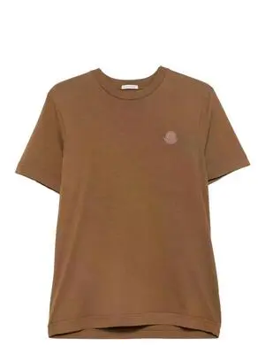 Moncler Logo-patch T-shirt - Brown