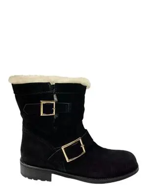 JIMMY CHOO Youth Ii Buckle Ankle Boots - Black