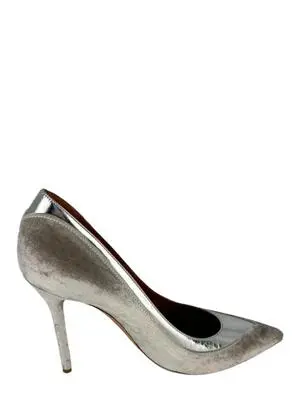 MALONE SOULIERS Pointed-toe Velvet Pumps - Grey
