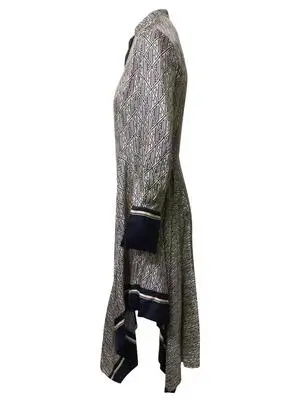 Chloé Logo-print Silk Handkerchief Hem Dress - Brown