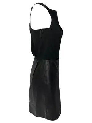 Roland Mouret Halterneck Leather Mini Dress - Black