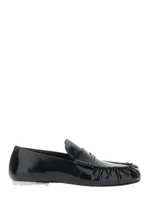 ALOHAS Aven Gathered Penny Loafers - Black
