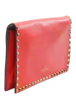 Valentino Garavani Valentino Garavani 2010s Rockstud Clutch Bag Red