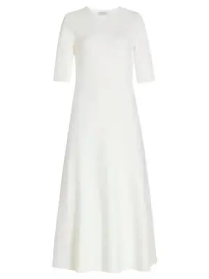 Gabriela Hearst Short-sleeve Midi Dress - Neutrals