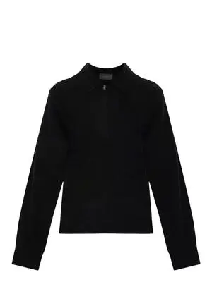 HAIKURE Ash Polo Sweater - Black