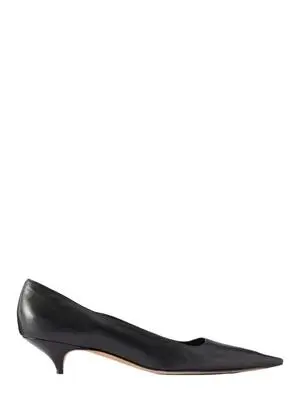 THE ROW Liisa Kitten Two Heel Pumps - Black