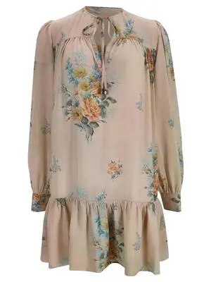 Alexander McQueen Floral-print Mini Dress - Pink