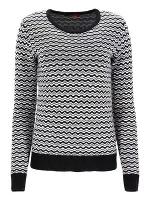 Perfect Moment Zig Zag Sweater - Black