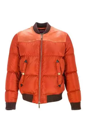 Dsquared2 Zip-up Quilted Bomber Jacket - Orange