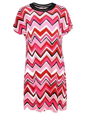 Missoni Zig-zag Printed Mini Dress - Pink