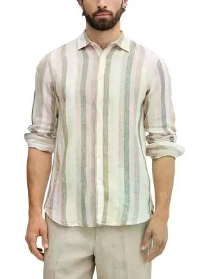 BENETTON Striped Linen Shirt