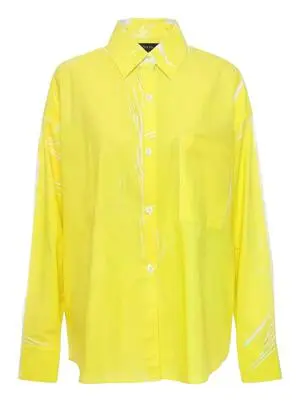 ODEEH Odeeh Graphic Print Cotton Shirt