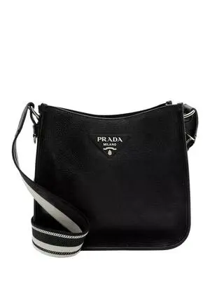 Prada Vitello Daino Shoulder Bag - Black