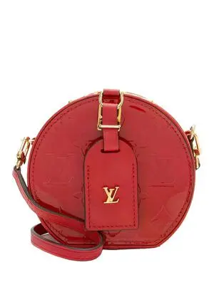 LOUIS VUITTON Monogram Vernis Boite Chapeau Shoulder Bag - Red
