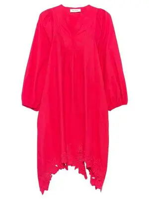 BLUGIRL Cut-out Floral-embroidered Midi Dress - Pink