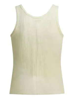 Kapital Ribbed Slogan Print Vest - Neutrals