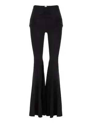 MAISON ANAMI Ruched Flared Trousers - Black