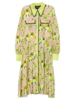 MARCO BOLOGNA Geometric Print Midi Dress - Neutrals